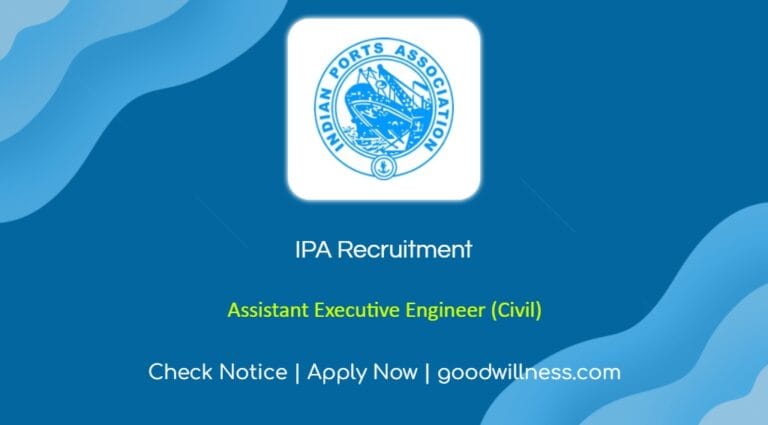 Indian Ports Association (IPA) Recruitment 2024 | Major Port of India ...