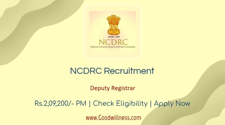NCDRC New Delhi Recruitment 2024 | Apply Now Deputy Registrar Vacancy ...
