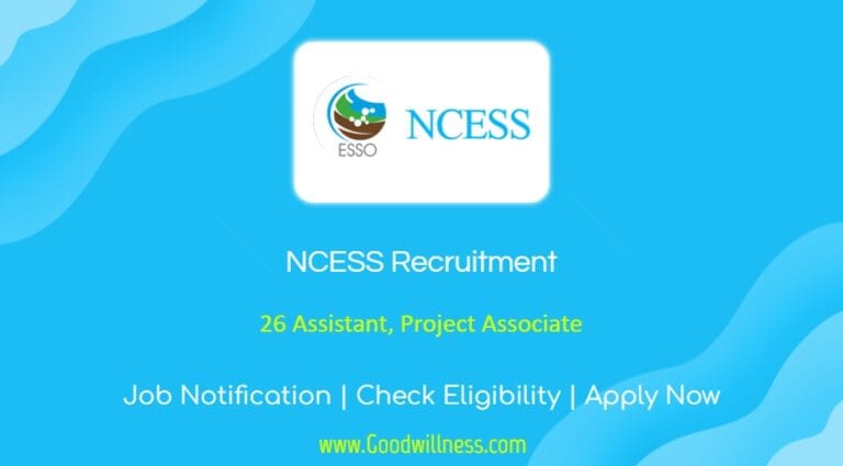 NCESS Thiruvananthapuram Recruitment 2024 | 26 Assistant, Project ...