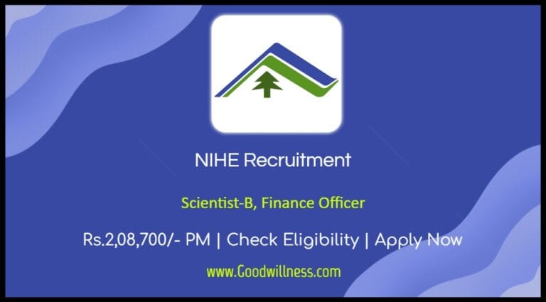 NIHE Almora Recruitment 2024 | Apply Online Scientist-B, Finance ...