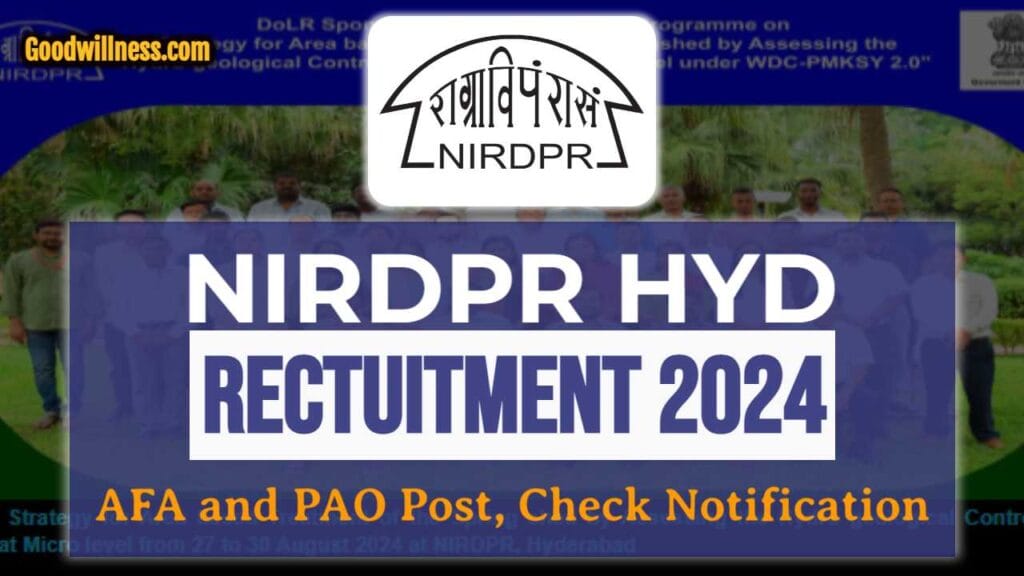 NIRDPR Hyderabad Recruitment 2024 | Apply Online Assistant Financial ...
