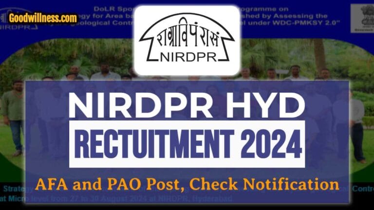 NIRDPR Hyderabad Recruitment 2024 | Apply Online Assistant Financial Advisor and Pay and ...