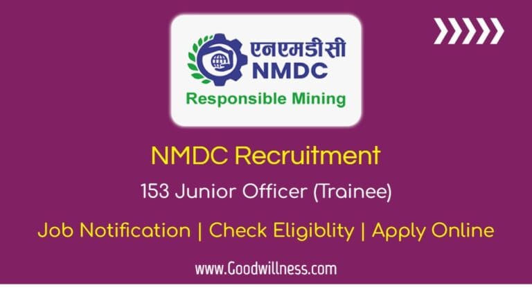 NMDC Recruitment 2024 | Apply Online 150+ Junior Officer (Trainee) Positions