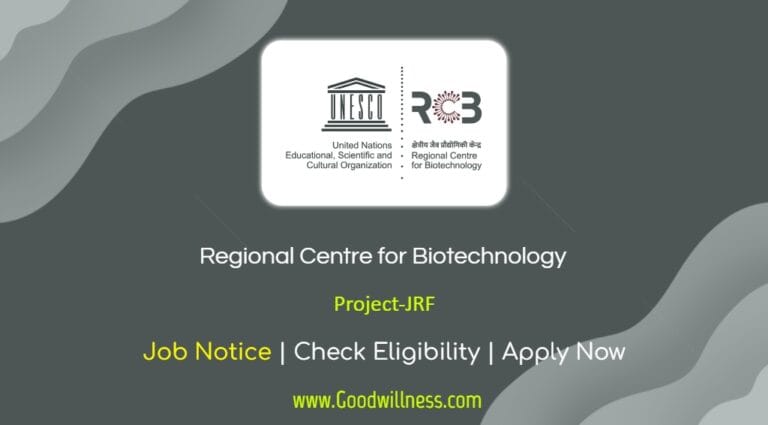 Regional Centre for Biotechnology Recruitment 2024 | Apply Walk-in-Interview for Project-JRF ...