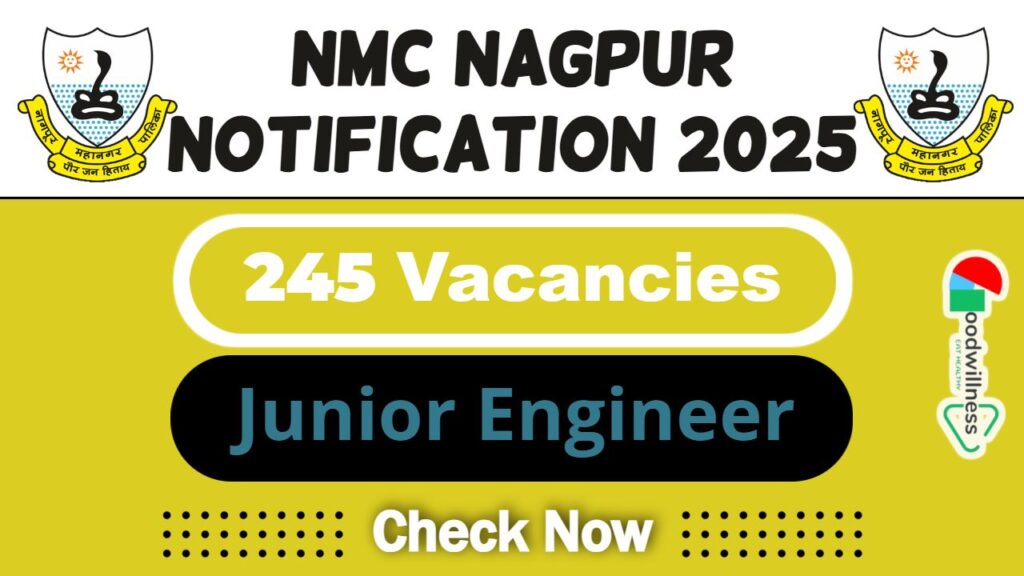 NMC Nagpur Job Recruitment 2025 | Apply Now 245 Junior Engineer & More Vacancy