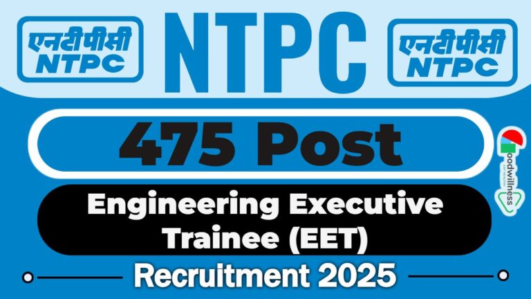 NTPC Executive Recruitment 2025 | 475 Engineering Executive Trainee ...