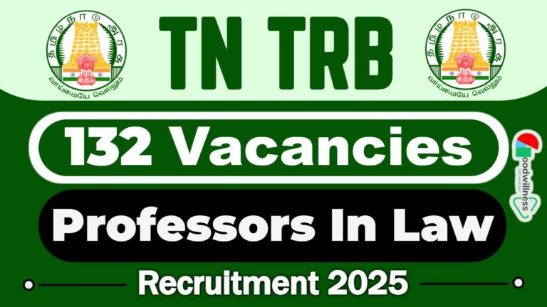 TN TRB Job Recruitment 2025 | 132 Associate Professor, Assistant ...