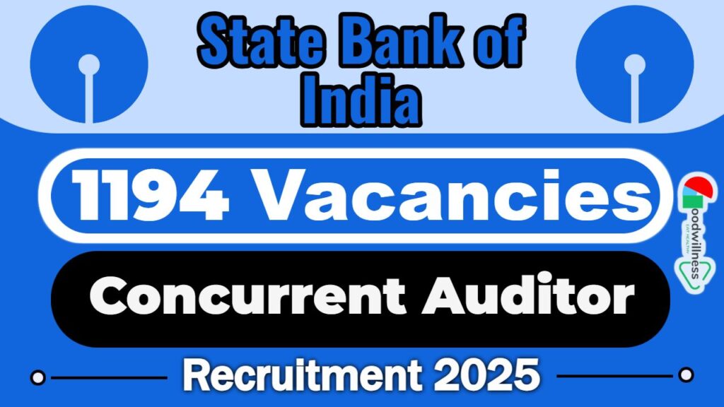 SBI Retired officers Job Recruitment 2025 | 1194 Concurrent Auditor Vacancy, Apply Online Now