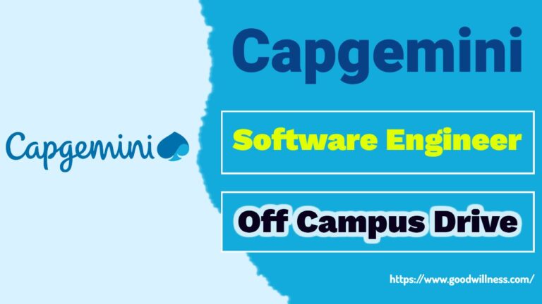 Capgemini Off Campus Drive 2025 | Hiring Freshers for Software Engineer Role