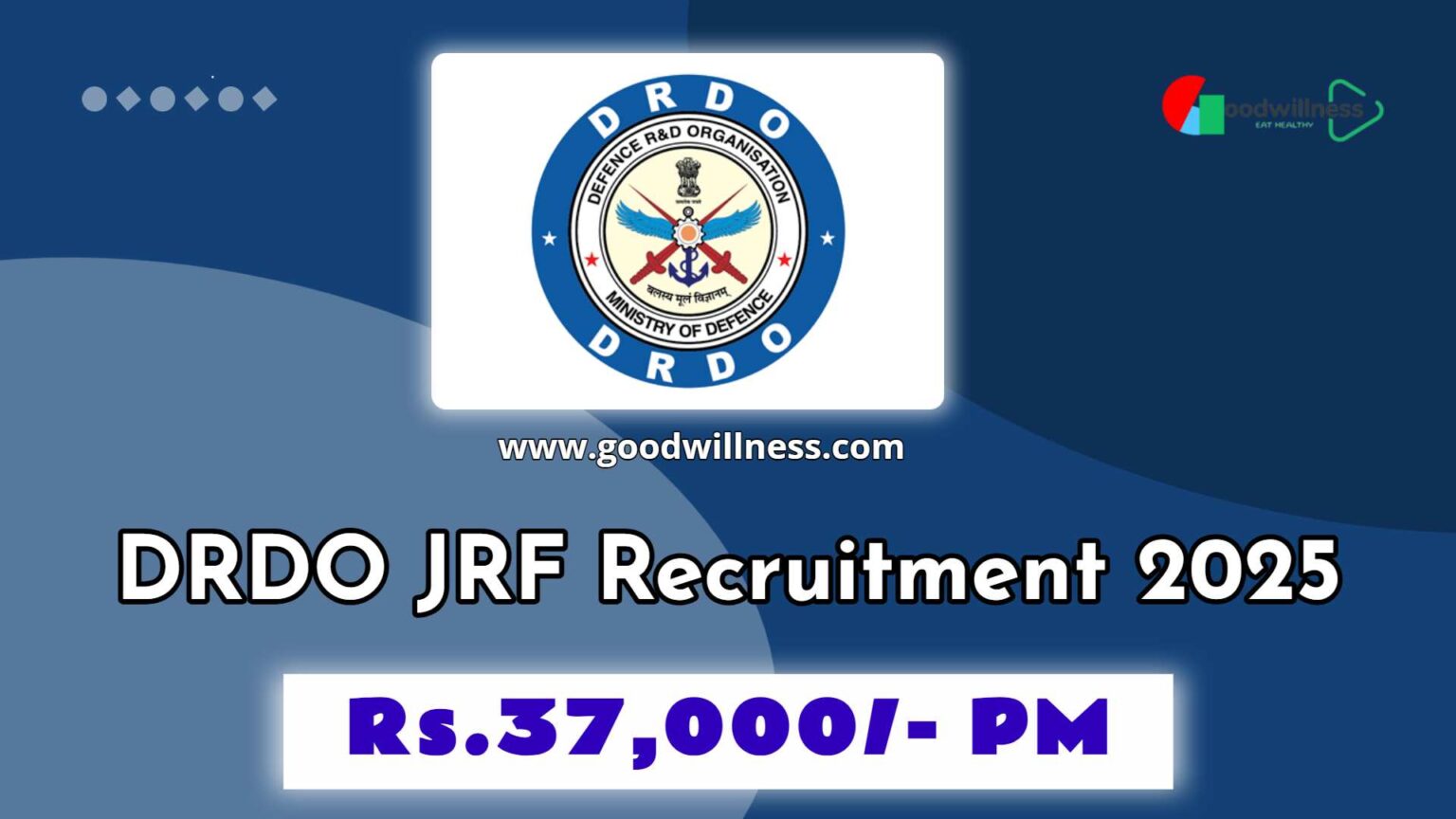 DRDO JRF Recruitment 2025 | 04 Junior Research Fellowship (JRF) Vacancy, Check Notification, Age ...