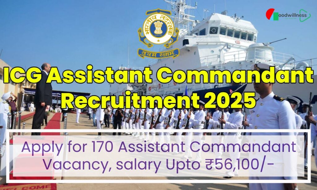 ICG Assistant Commandant Recruitment 2025 | 170 General Duty and Technical Post, Check Notice