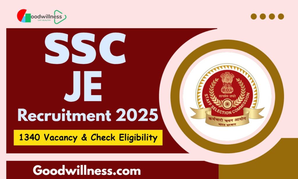 SSC Junior Engineer Recruitment 2025 | 1340 JE Vacancy, Apply Online